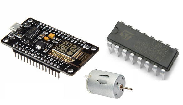 DC motor speed and direction control via WiFi using Nodemcu esp8266 Wi ...