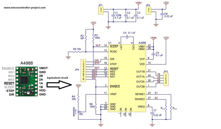 Microcontrolador Stm32f103 que controla o motor de passo pelo módulo d ...